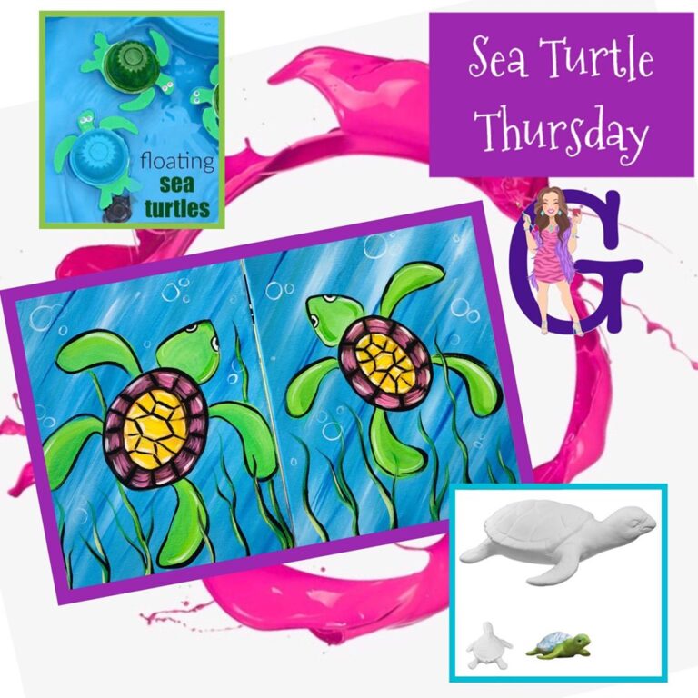 KIDS CAMP Sea Turtle Thursday IN STUDIO Art Camp with ZOOM option and ...
